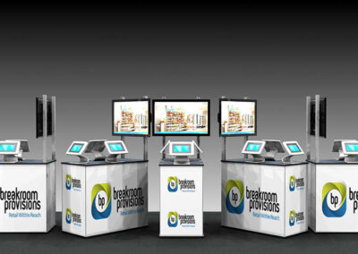 Impact Displays Trade Show Idea Gallery – Workstations, Kiosk, and Counters