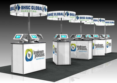 Impact Displays Trade Show Idea Gallery – Workstations, Kiosk, and Counters