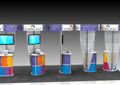 Impact Displays Trade Show Idea Gallery – Workstations, Kiosk, and Counters